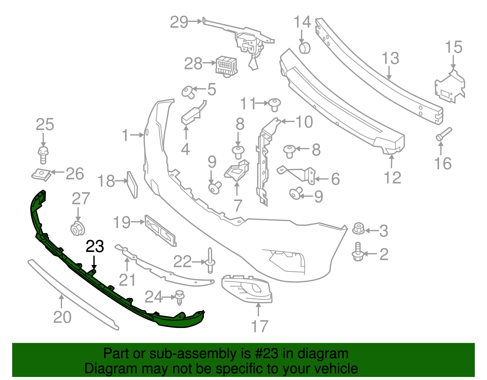 96015-9PF0A | Nissan Air Spoiler-Front - Genuine OEM | 960159PF0A ...