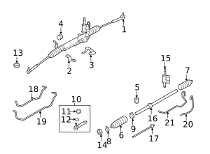 2015-2017 Subaru WRX STI Steering Gear 34110VA121 | Subaru Parts Exchange