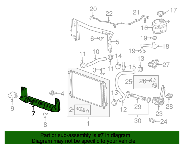 2016-2017 Chevrolet Equinox Lower Radiator Air Baffle 23301575 GM ...