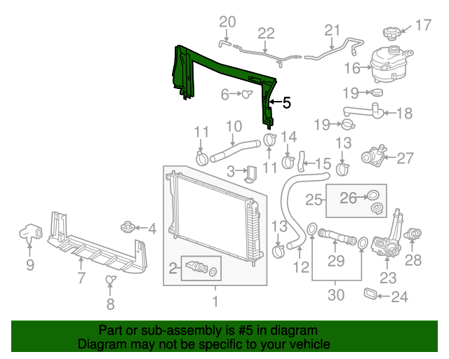 2016-2017 Chevrolet Equinox Radiator Air Upper Baffle 84024044 GM ...