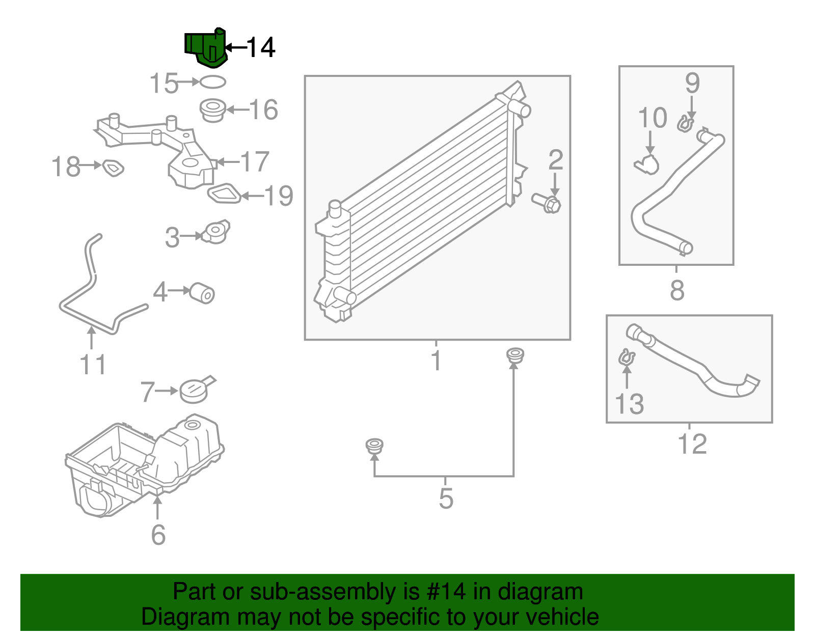 2009-2014 Ford | Water Outlet | 9L3Z-8592-A | Walls' Ford Parts