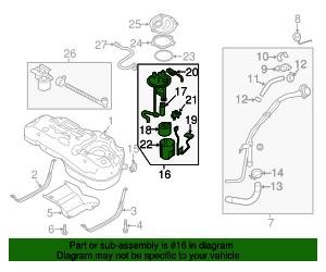 2014-2016 Kia Sportage Fuel Pump Assembly 31110-3W830 | OEM Parts Online