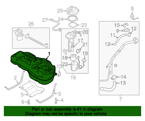 2011-2016 Kia Sportage Fuel Tank 31150-2S500 | TascaParts.com