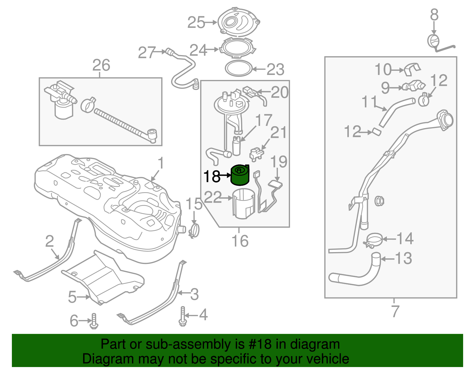 31112-1R100 - Fuel Filter 2011-2016 Kia | Kia.Parts Store