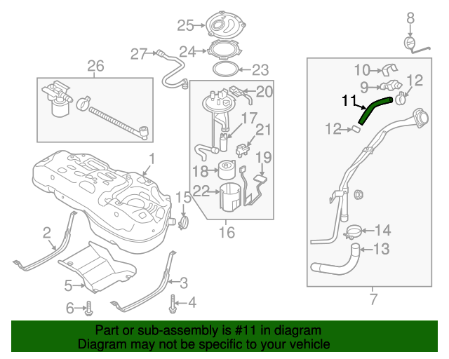 31071-3W500 - Vent Hose 2011-2016 Kia Sportage | Kia.Parts Store