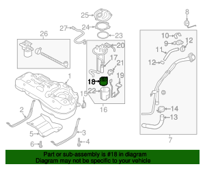 2011-2013 Kia Fuel Filter 31112 3Q500 | QuirkParts