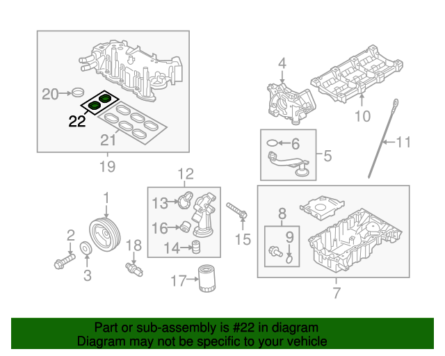 2007-2023 Ford Engine Coolant Outlet Gasket BL3Z-9439-A | OEM Parts Online