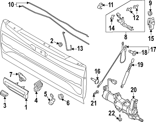 FL3Z-9943400-GBPTM - Handle 2017 Ford F-150 | Ford Parts Direct