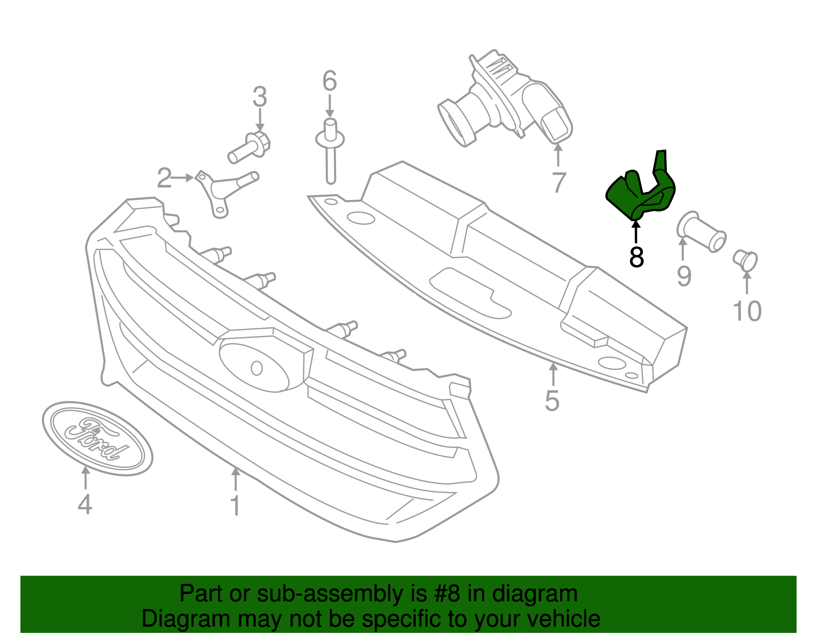 2015-2018 Ford Edge Front Camera Bracket FT4Z-19H421-A | Awesome Parts