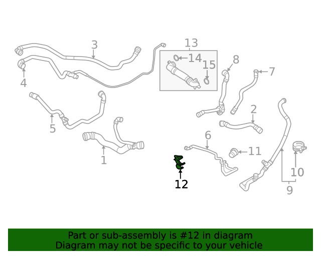 Genuine BMW 17-12-8-654-893 | Hose & Tube Assembly Bracket | FREE ...
