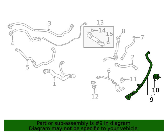 64219398803 - 2019-2024 BMW Heater Hose (64-21-9-398-803) | BMW of ...