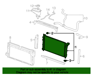 2016-2020 GM Radiator 84208890 | NewGMParts.com