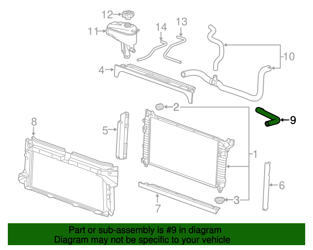 2014-2020 GM Upper Hose 84919468 GM | GMPartsDirect.com