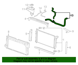 2014-2020 GM Hose (Replaces Part Number 23126444) 84919469 GM ...