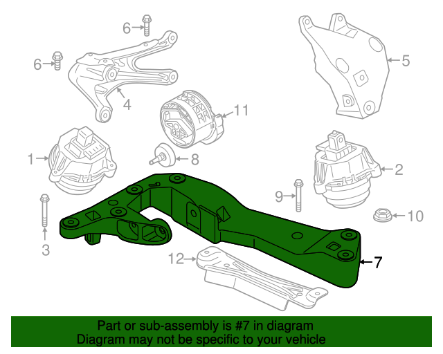 22319485312 - 2016-2023 BMW Trans Cross-Member (22-31-9-485-312) | BMW ...