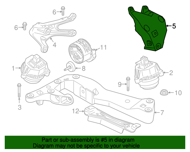 22116861565 - 2017-2024 BMW Engine Bracket (22-11-6-861-565) | BMW of ...