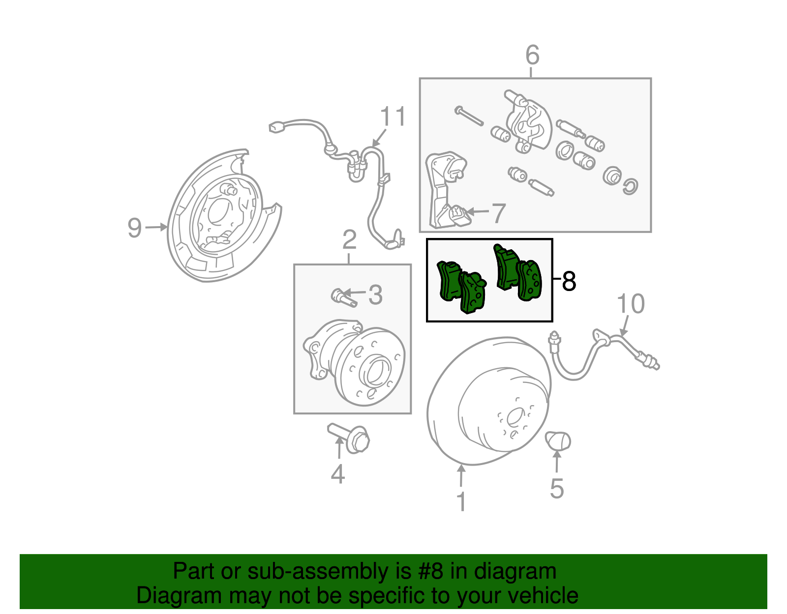 04466-48060 - Brake Pads - 2004-2009 Lexus | My L Parts