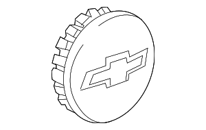 2014-2024 Chevrolet Button Style Center Cap in Bright Aluminum Finish ...