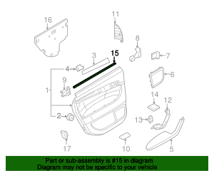 8P4-839-479 - Belt Weather-Strip 2006-2013 Audi | Audi OEM Parts