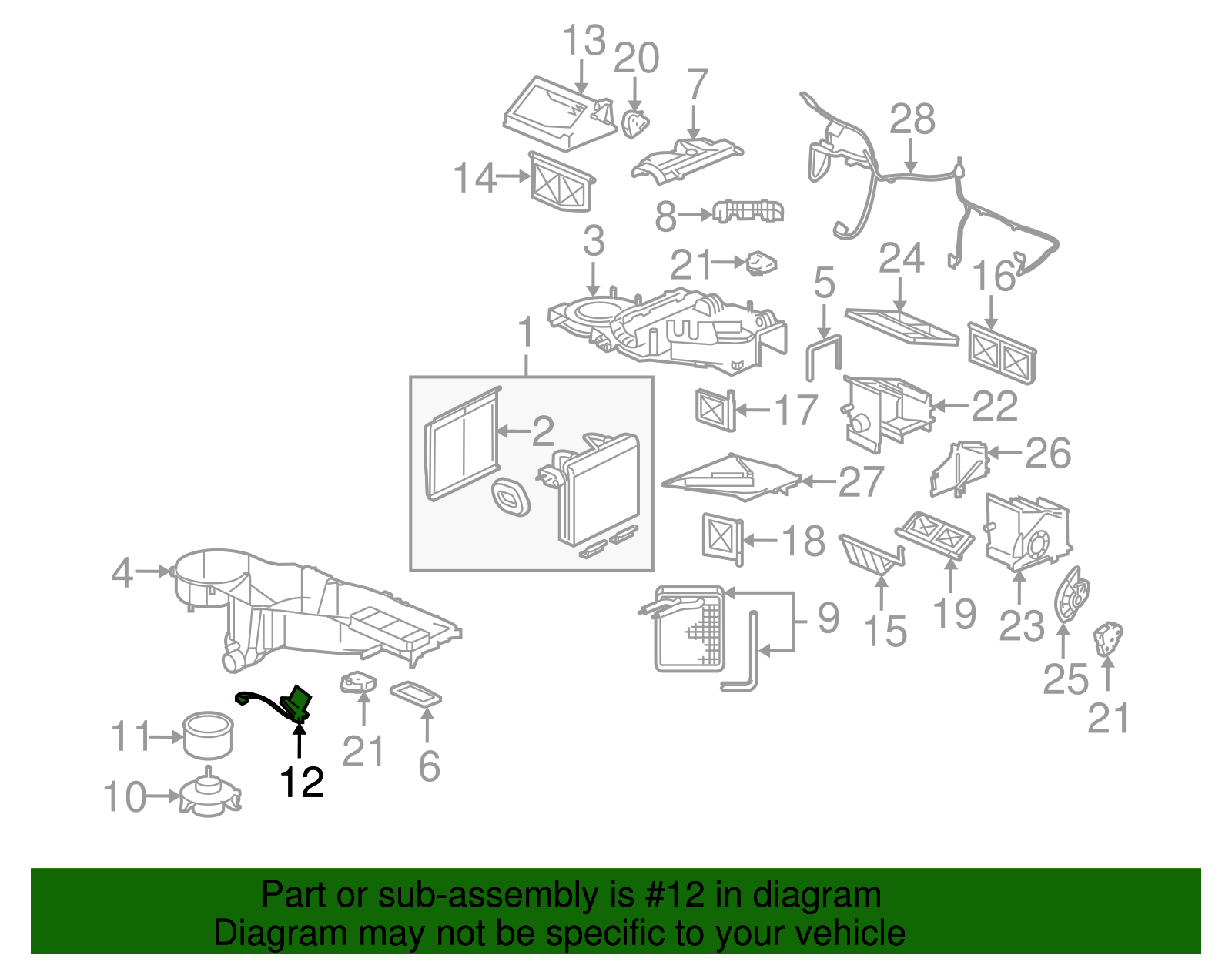 22807123 - Heating and Air Conditioning Blower Motor Resistor 2000-2007 ...