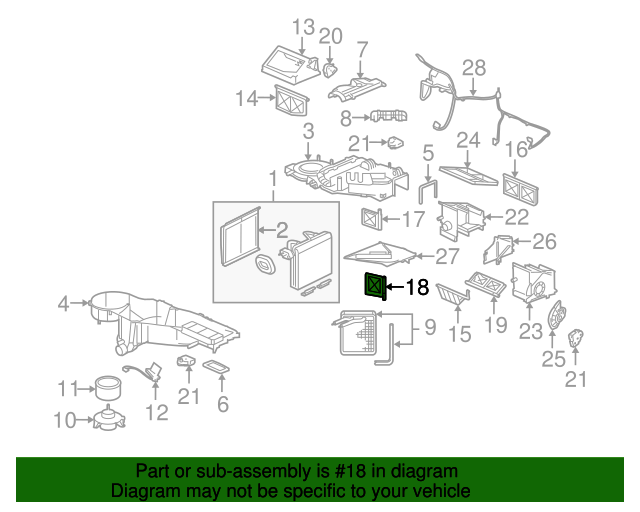 2003-2007 GM Heating and Air Conditioning Control Valve 89022567 ...