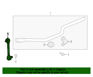 2018-2025 GM Rear Stabilizer Shaft Link 84882373 GM | GMPartsDirect.com