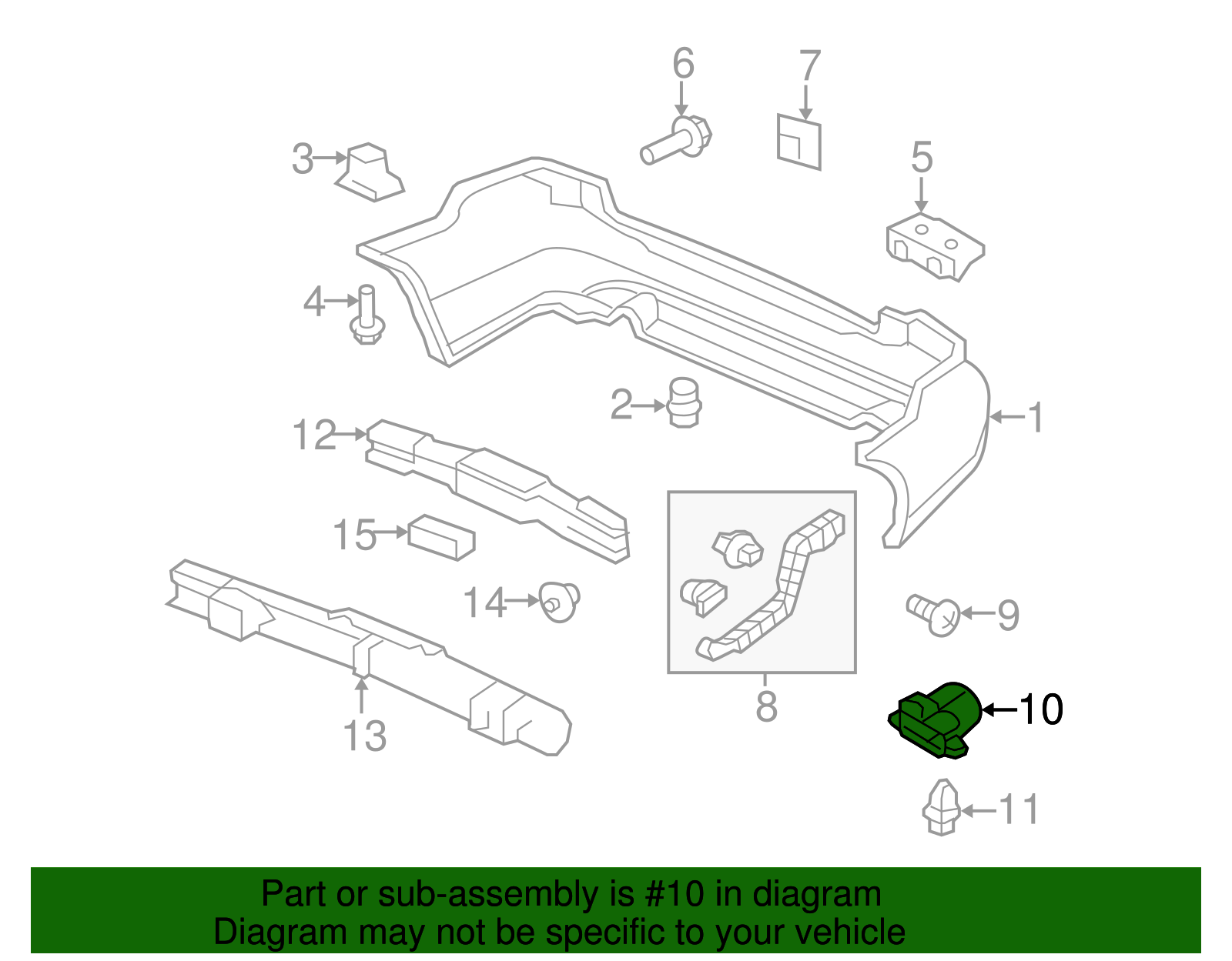 71504-SDC-A00ZD - Bumper Filler 2006-2007 Honda Accord | Honda Parts Online