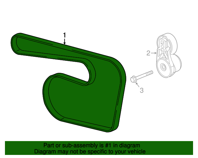 2016-2022 Chevrolet Spark V-Ribbed Serpentine Belt 12654488 GM ...