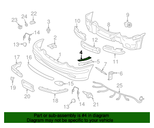 Genuine OEM Bumper Cover Guide | 203-889-02-95 | Fits Select 2001-2009 ...