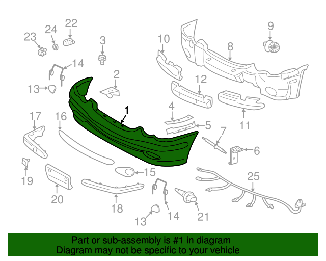 203-885-32-25 - Bumper Cover 2005 Mercedes-Benz | Mercedes-Benz USA Parts