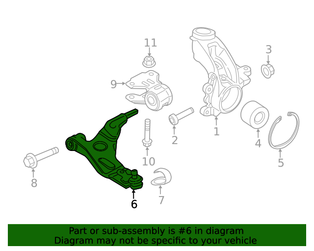 2020 Ford Transit Connect Lower Control Arm - Driver's Side (LH) KV6Z ...