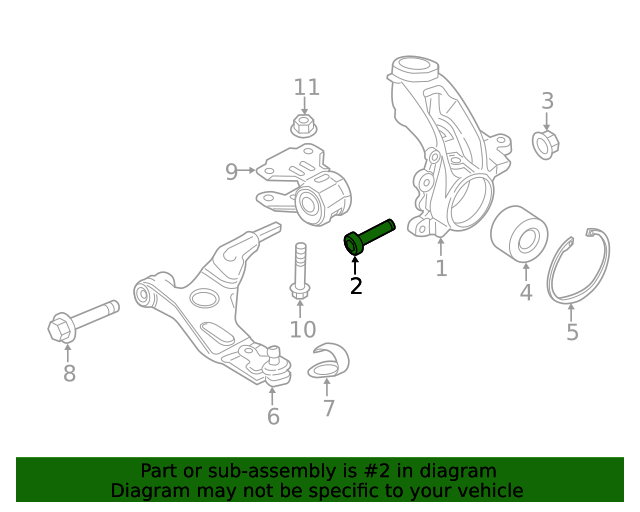 2019-2022 Ford Lower Control Arm Mount Bolt W719924-S439 | TascaParts.com