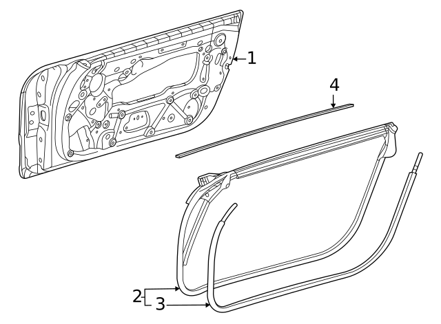 190-727-00-87 - Door Seal 2016-2021 Mercedes-Benz | AutoNationParts.com