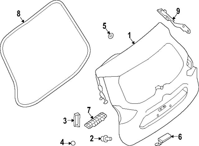 2014-2020 Nissan Rogue Hatch Seal 90830-6FL0A | AutoNation Parts