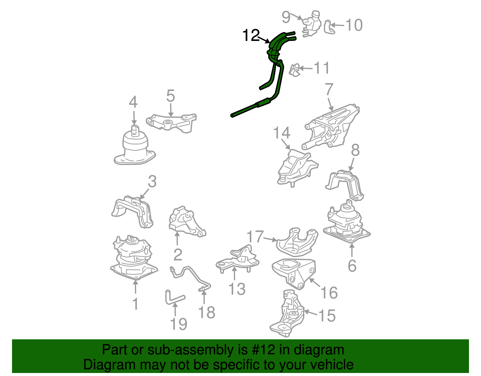 50933-SDA-A01 - 2003-2007 Honda Accord - Tube A Electronic Control ...