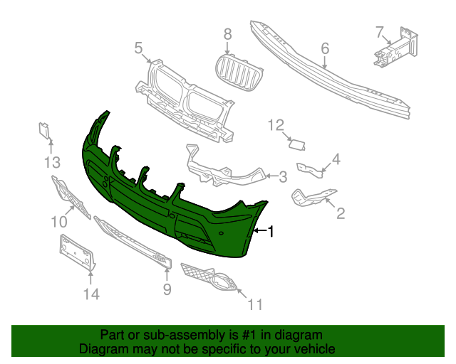 51113436392 - 2007-2010 BMW X3 Bumper Cover (51-11-3-436-392) | BMW of ...