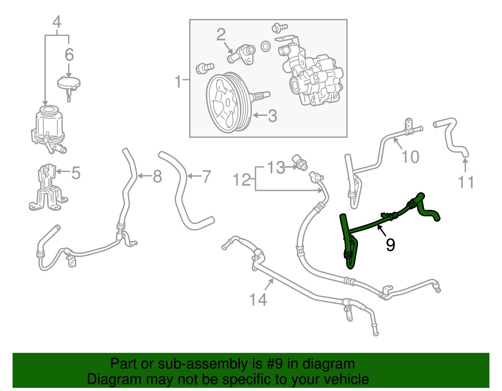 2010-2024 Toyota 4Runner Power Steering Return Hose 44406-60021 ...