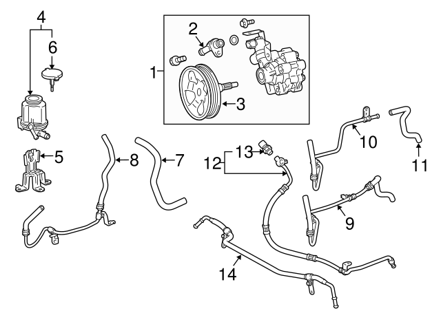 2010-2023 Toyota 4Runner Power Steering Pump 44310-60542 | OEM Parts Online