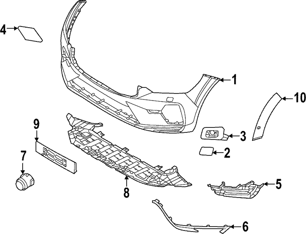 2022-2025 Volvo XC60 License Bracket 32345478 | Volvo OEM Parts Online