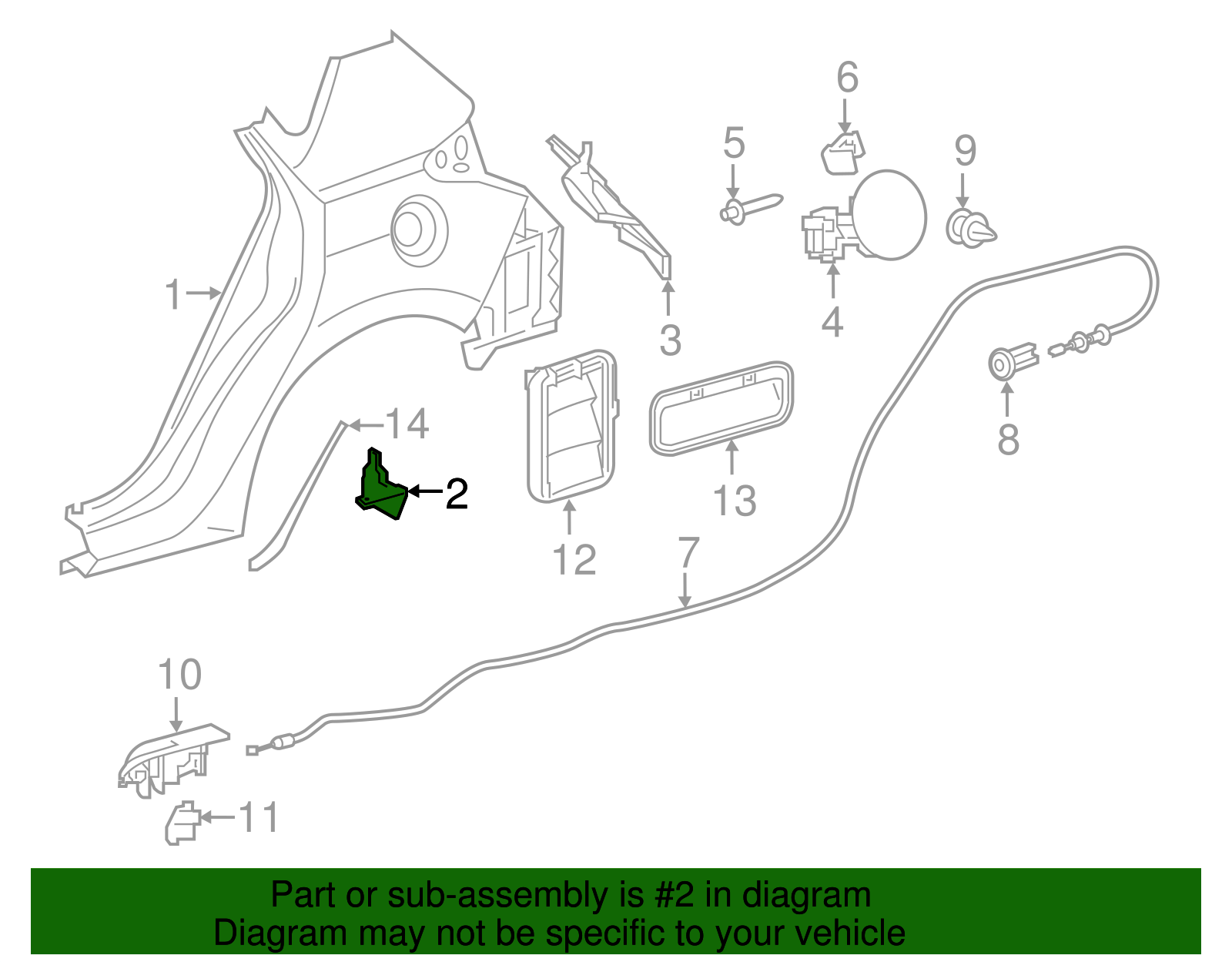 2016-2018 Toyota Quarter Panel Plate 65632-12090 | Retail Performance ...