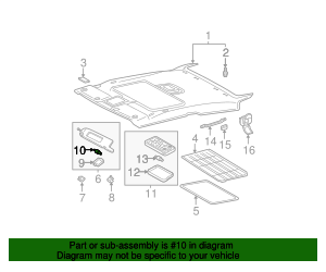 90084-98013 - Sun Visor Light Bulb - 1995-2012 Toyota | OEM Genuine ...