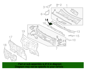 2013-2018 Toyota RAV4 Cowl Top Panel Side Reinforced 55735-0R030 ...