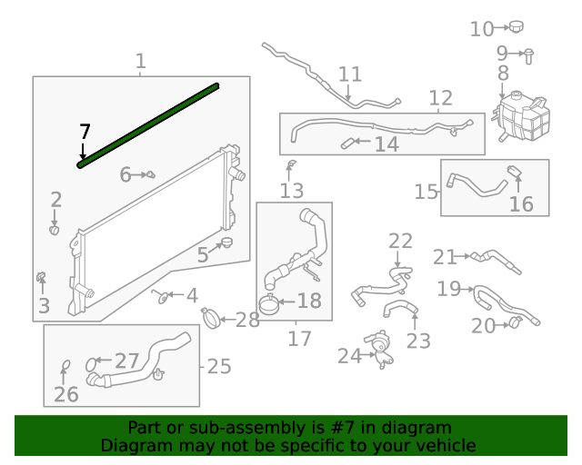 MB3Z-8A082-A - Radiator Upper Bracket 2021-2024 Ford | AutoNationParts.com