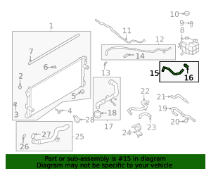 MB3Z-8C289-J - Inlet Hose 2021-2024 Ford Bronco | Ford Parts Direct