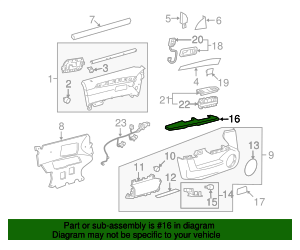 2007-2009 Cadillac SRX Armrest 15797837 | GMPartsDirect.com