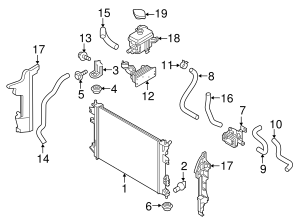 25310-E4000 - Radiator Assembly 2015-2019 Kia Soul EV | Kia.Parts Store