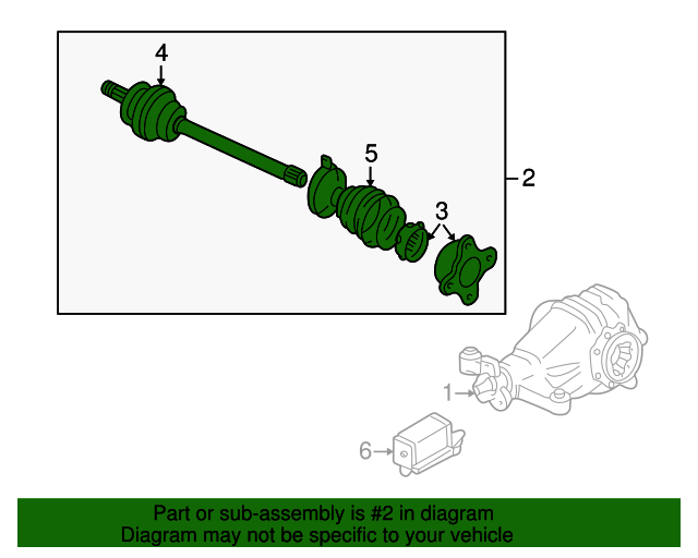 2001-2006 Mitsubishi Montero Axle Assembly MR528647 | Mitsubishi Parts ...