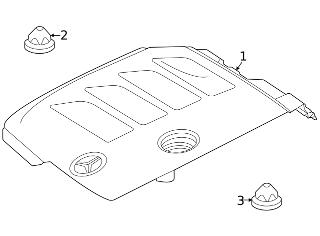 264-010-20-03 - Engine Cover 2020-2023 Mercedes-Benz | AutoNationParts.com