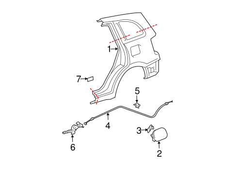 Quarter Panel & Components for 2004 Toyota RAV4 | Longo Toyota Parts