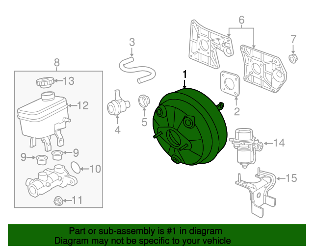 2007-2010 Jeep Wrangler Brake Booster 68003619AD | TascaParts.com